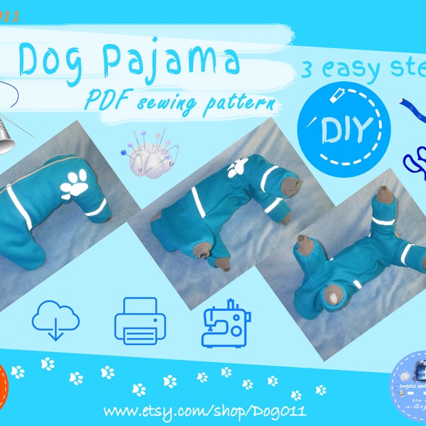 Dog Jumpsuit Sewing Pattern - Etsy