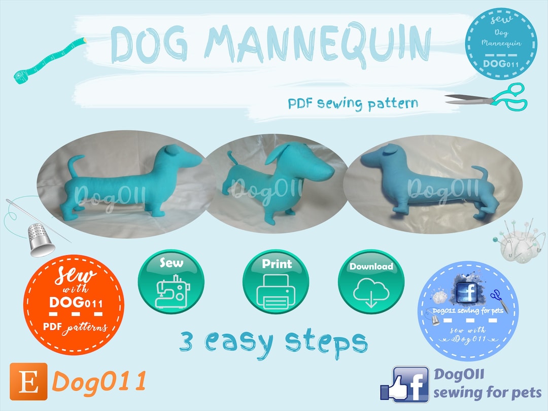 Dog Mannequin / Pet Mannequin / Pet Clothes Mannequin / PDF Sewing ...