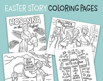 Easter Bible Coloring Pages Instant Download - Etsy