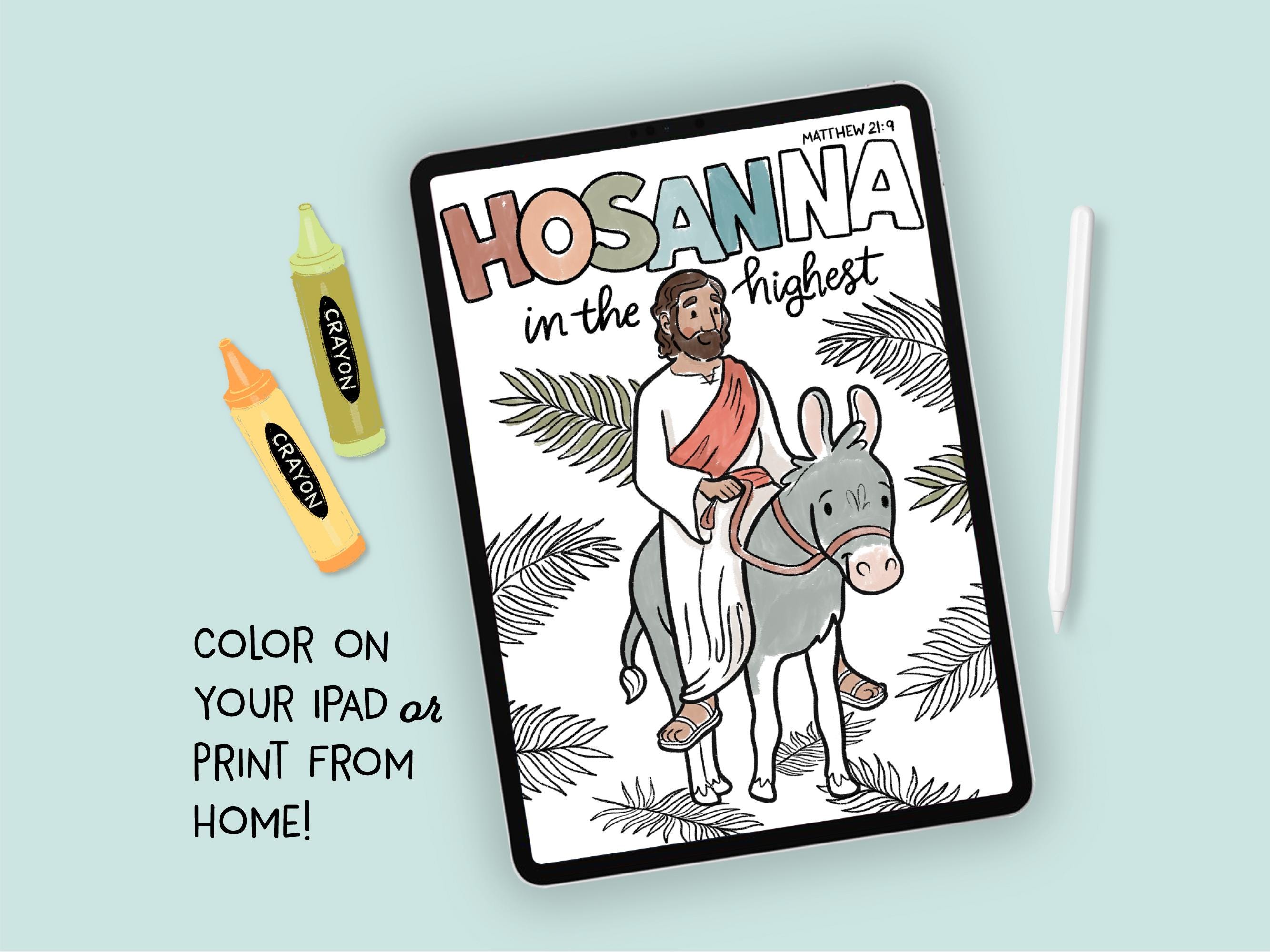 Easter Story Printable Coloring Pages | Set 1 of 2, Jesus, Risen ...
