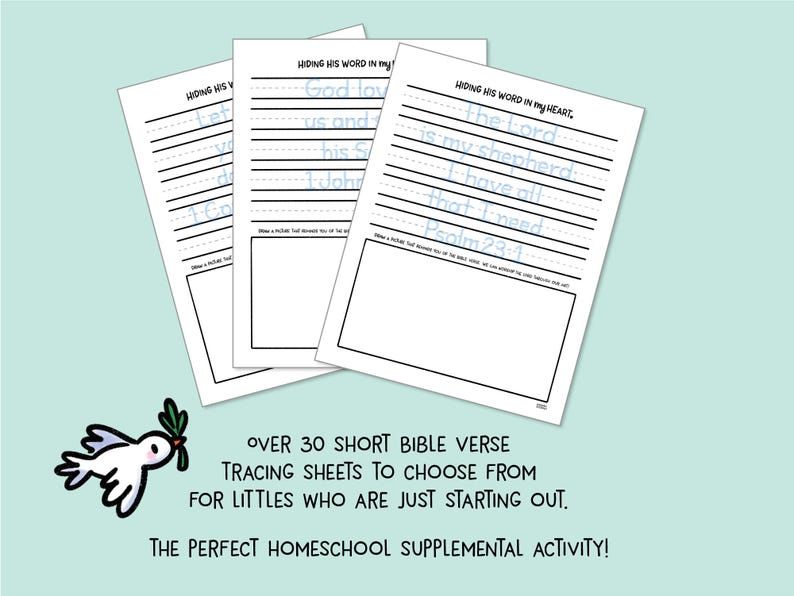 Printable Scripture Journal for Kids | Scripture Copywork, Bible Verse ...