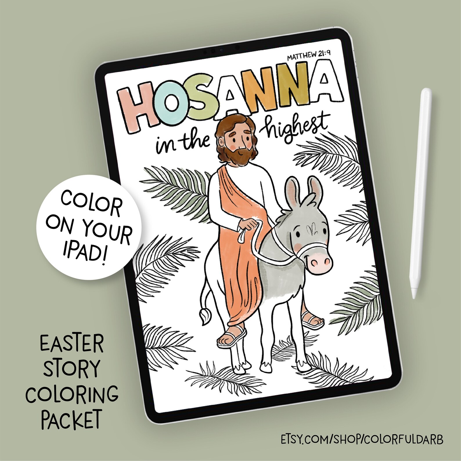 Easter Story Printable Coloring Pages - Etsy