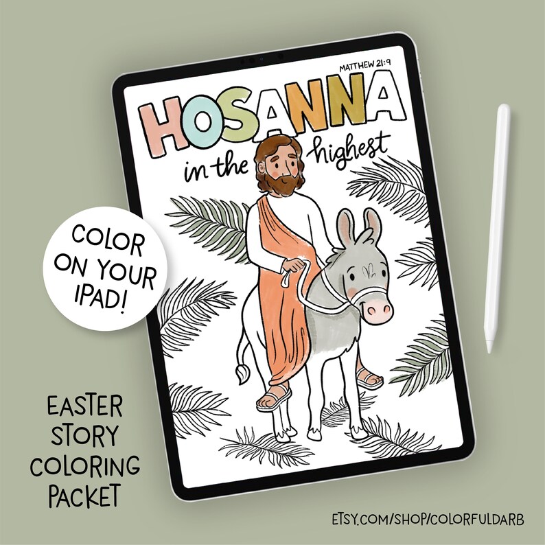 Easter Story Printable Coloring Pages - Etsy
