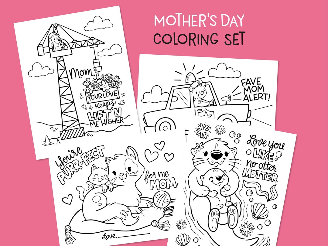 Mother's Day Printable Coloring Pages | Kids Gifts for Mom, Mother's ...