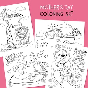 Mother's Day Printable Coloring Pages | Kids Gifts for Mom, Mother's ...