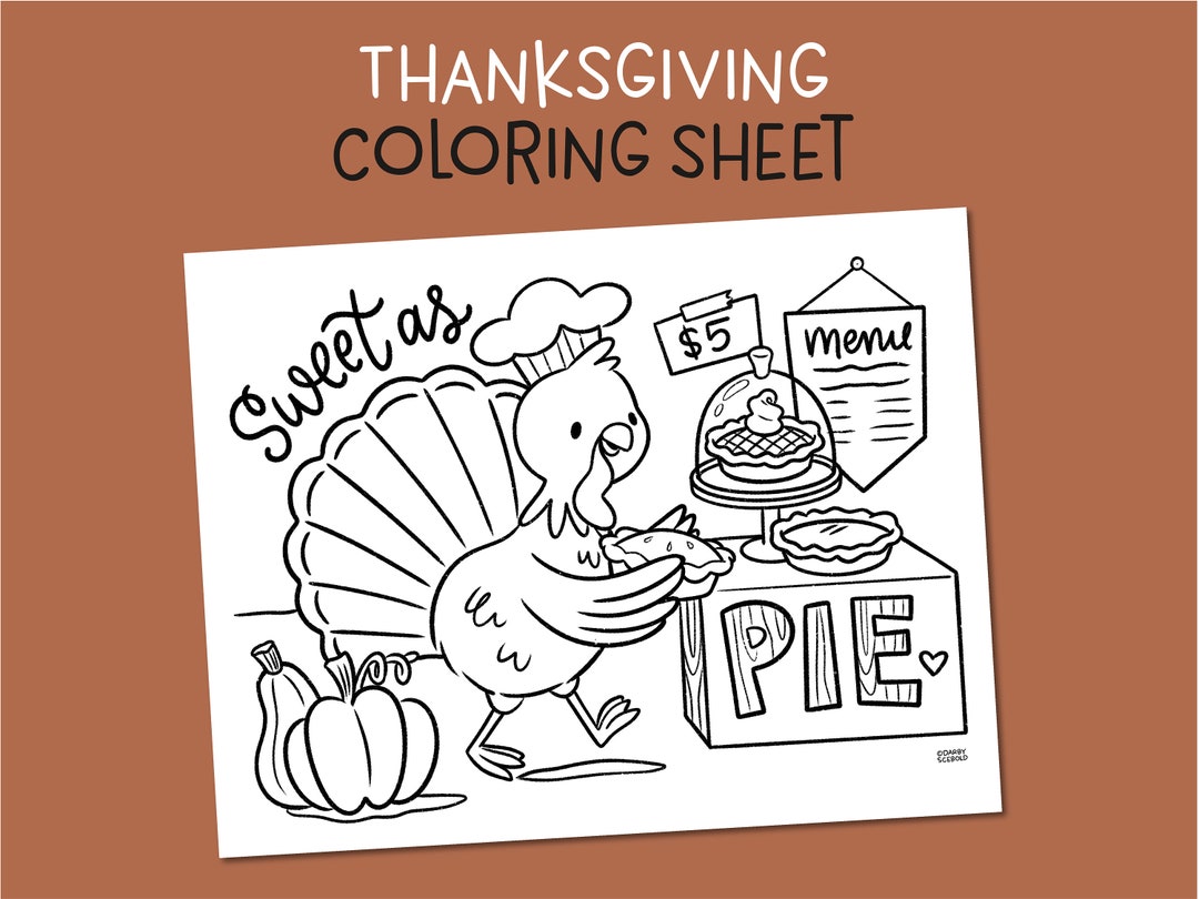 Thanksgiving Printable Coloring Page, Turkey Coloring Page for Kids ...