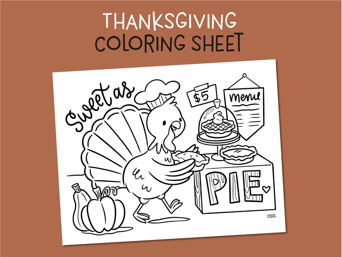 Thanksgiving Printable Coloring Page, Turkey Coloring Page for Kids ...