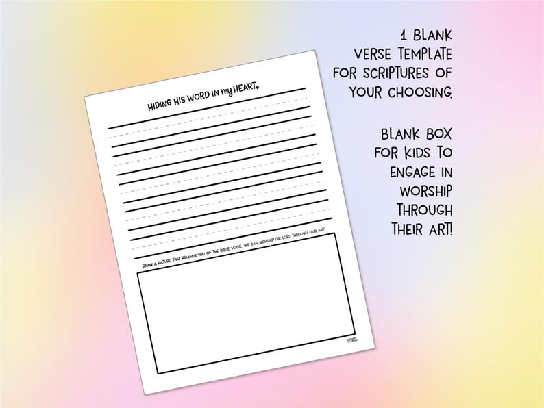 Printable Scripture Journal for Kids | Scripture Copywork, Bible Verse ...
