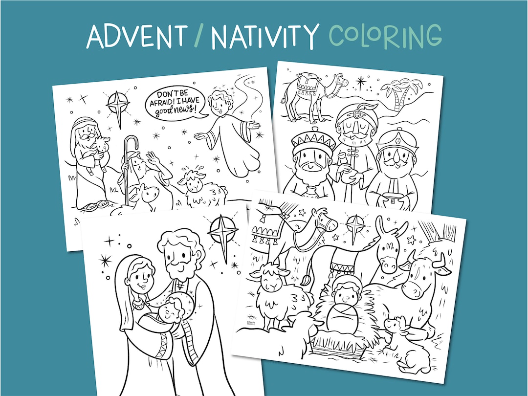 Christmas Nativity Coloring Pages for Kids, Kids Christmas Coloring ...