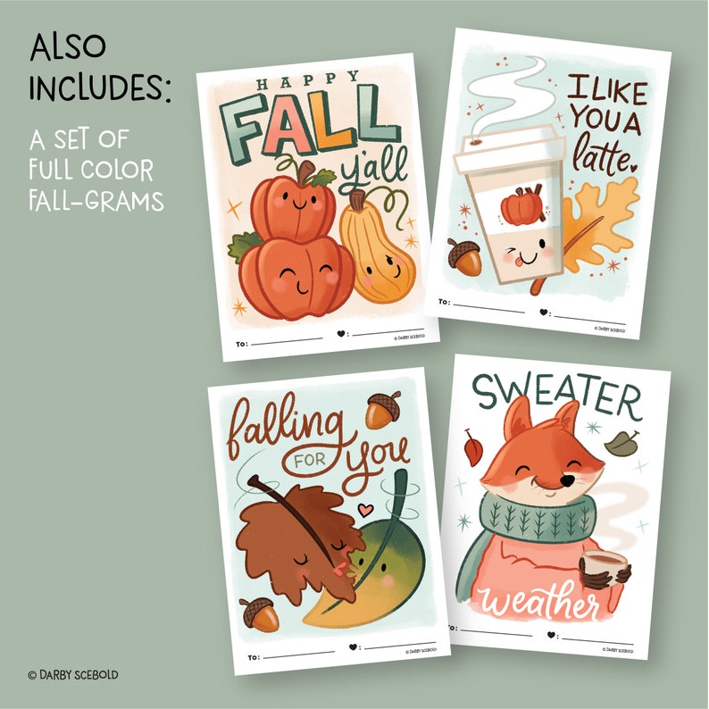 Fall-gram Mini Coloring Sheet: 4 Miniature Designs on 1 Full Page - Etsy