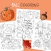 Fall Printable Coloring Pages, Autumn Coloring Book for Kids, Fall Leaf ...