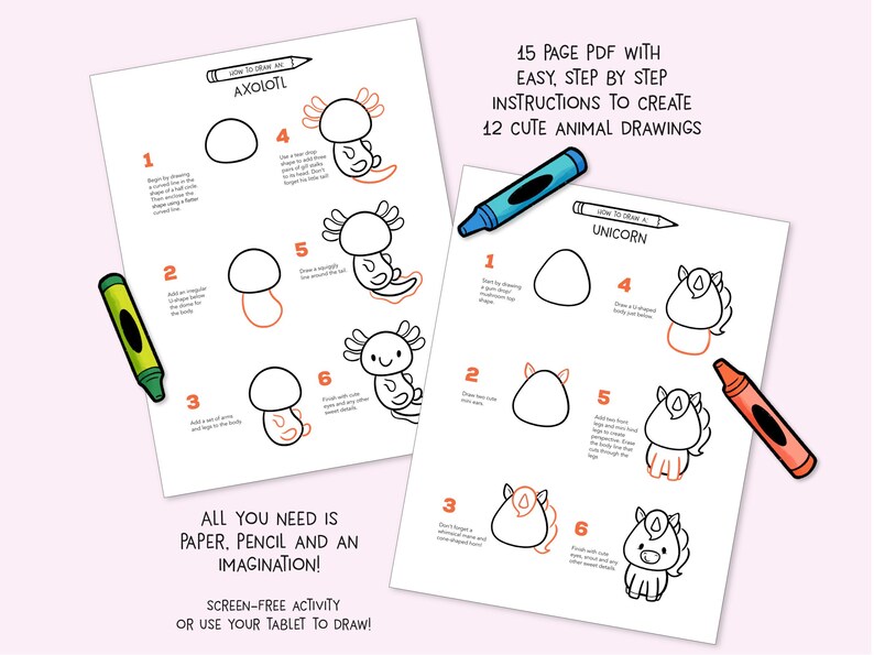 How to Draw Cute Animals | Art Lessons, Drawing Lessons, Learn to Draw ...