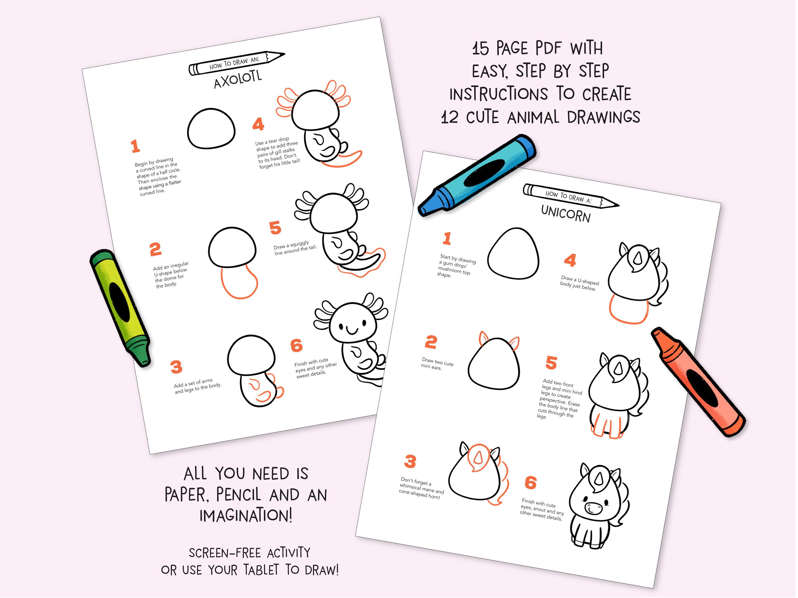 How to Draw Cute Animals | Art Lessons, Drawing Lessons, Learn to Draw ...