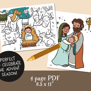 Christmas Nativity Coloring Pages for Kids, Kids Christmas Coloring ...