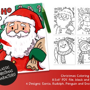 Printable Christmas Coloring Pages for Kids, Christmas Coloring Book ...
