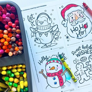 Christmas Mini Coloring Sheets - Etsy