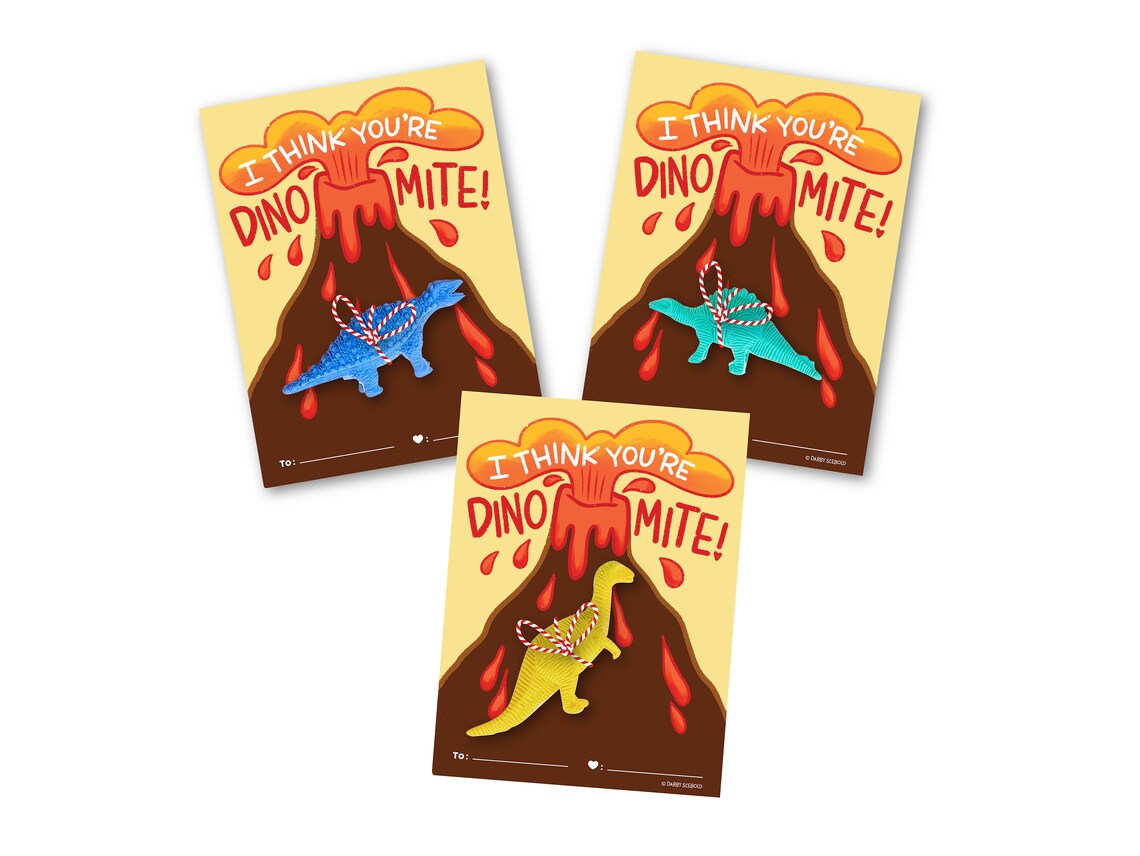 Dinosaur Coloring Valentines Day Cards / Printable DIY Card / for Kids ...