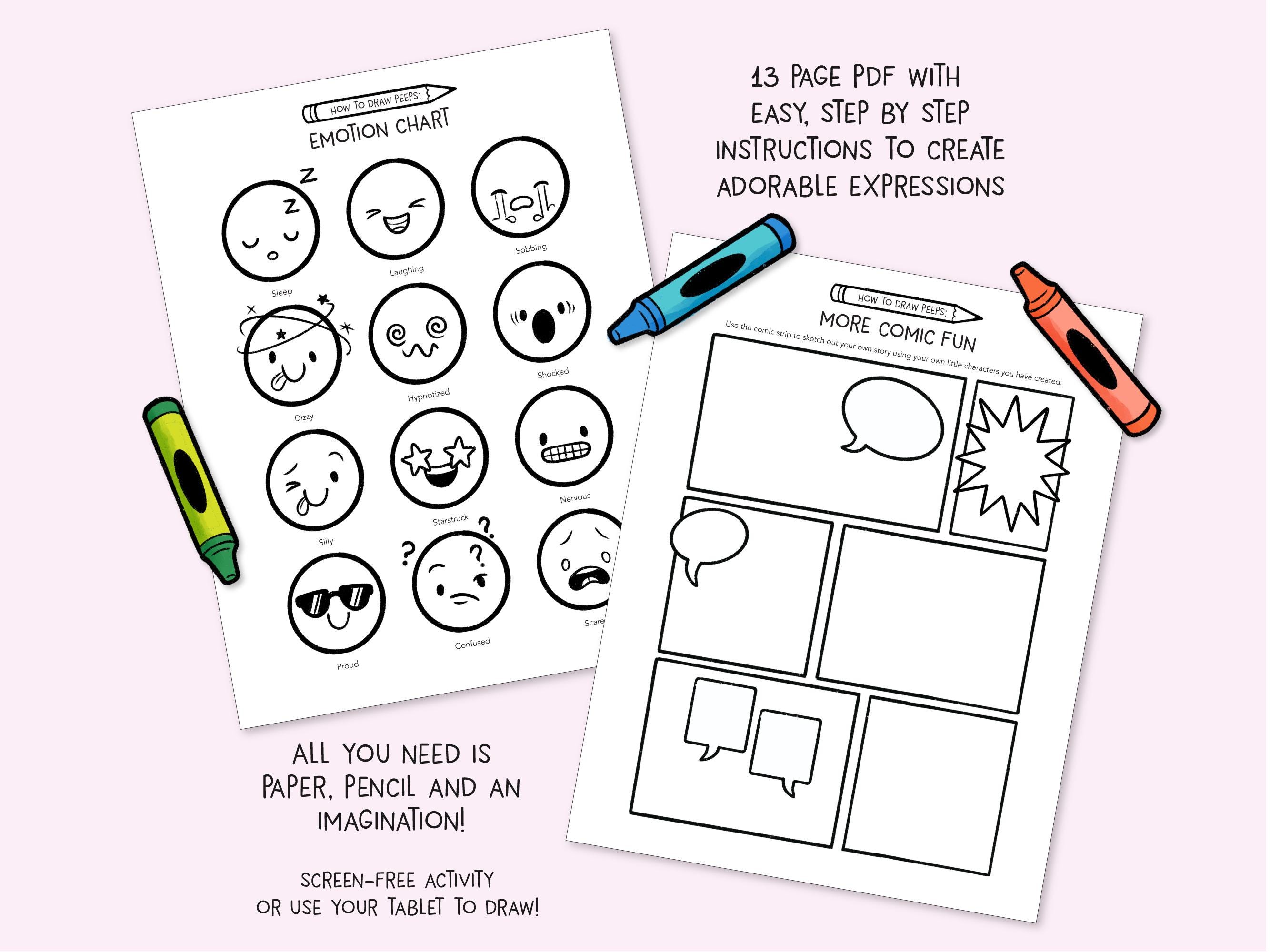 How to Draw Cute Peeps | Art Lessons, Drawing Lessons, Learn to Draw ...