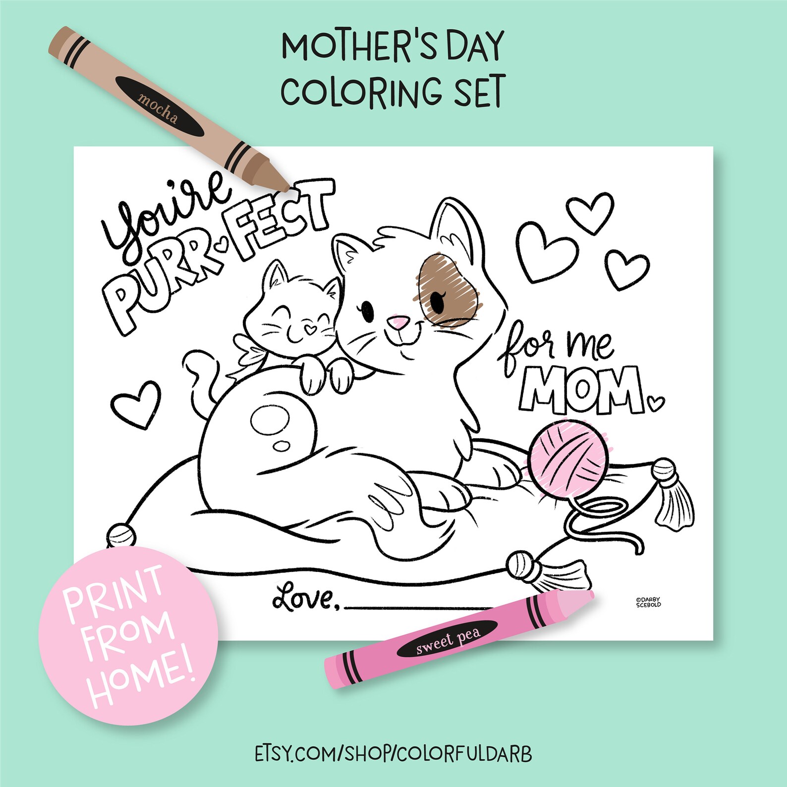 Mother's Day Printable Coloring Pages | Kids Gifts for Mom, Mother's ...