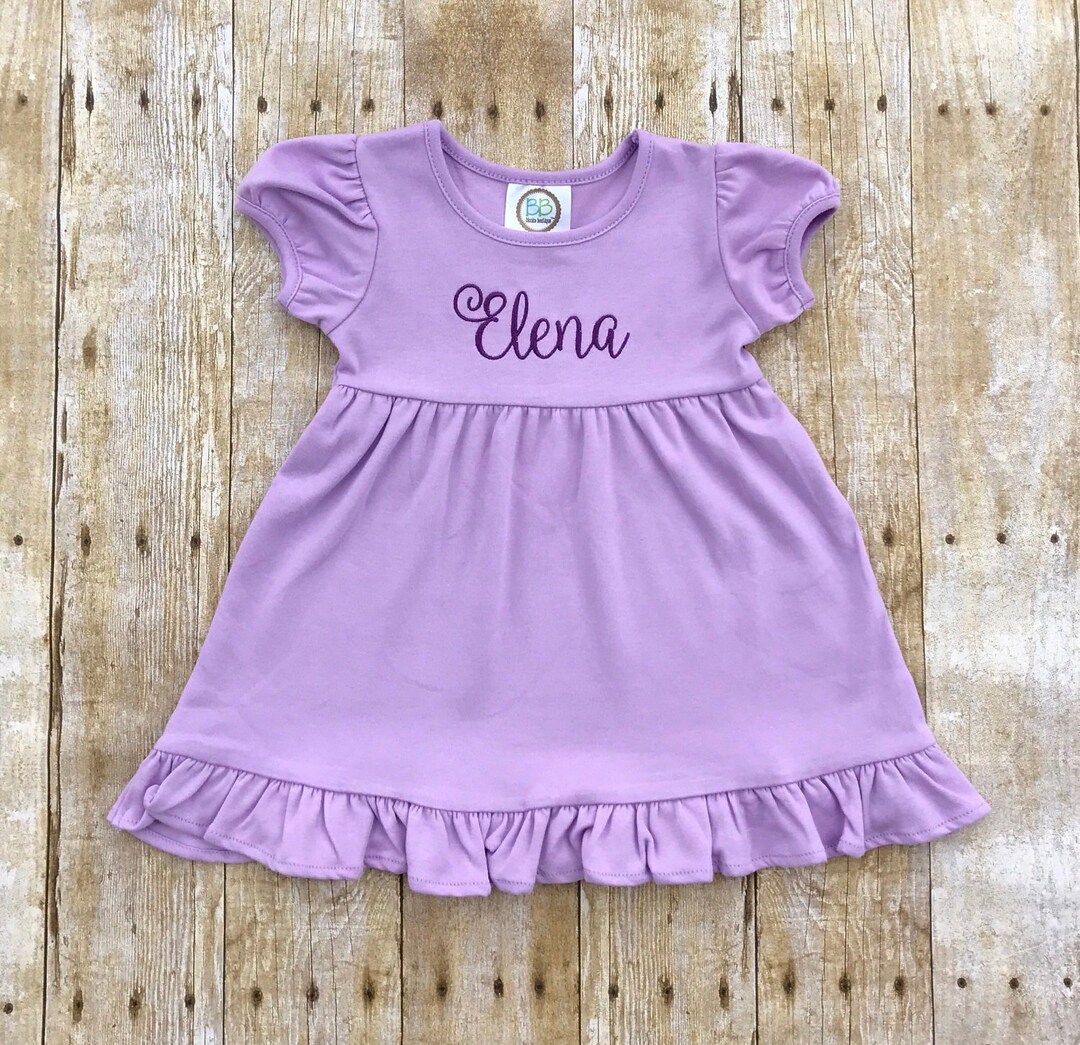 Personalized Ruffle Dress, Baby Girl Dress, Toddler Ruffle Dress, Baby ...
