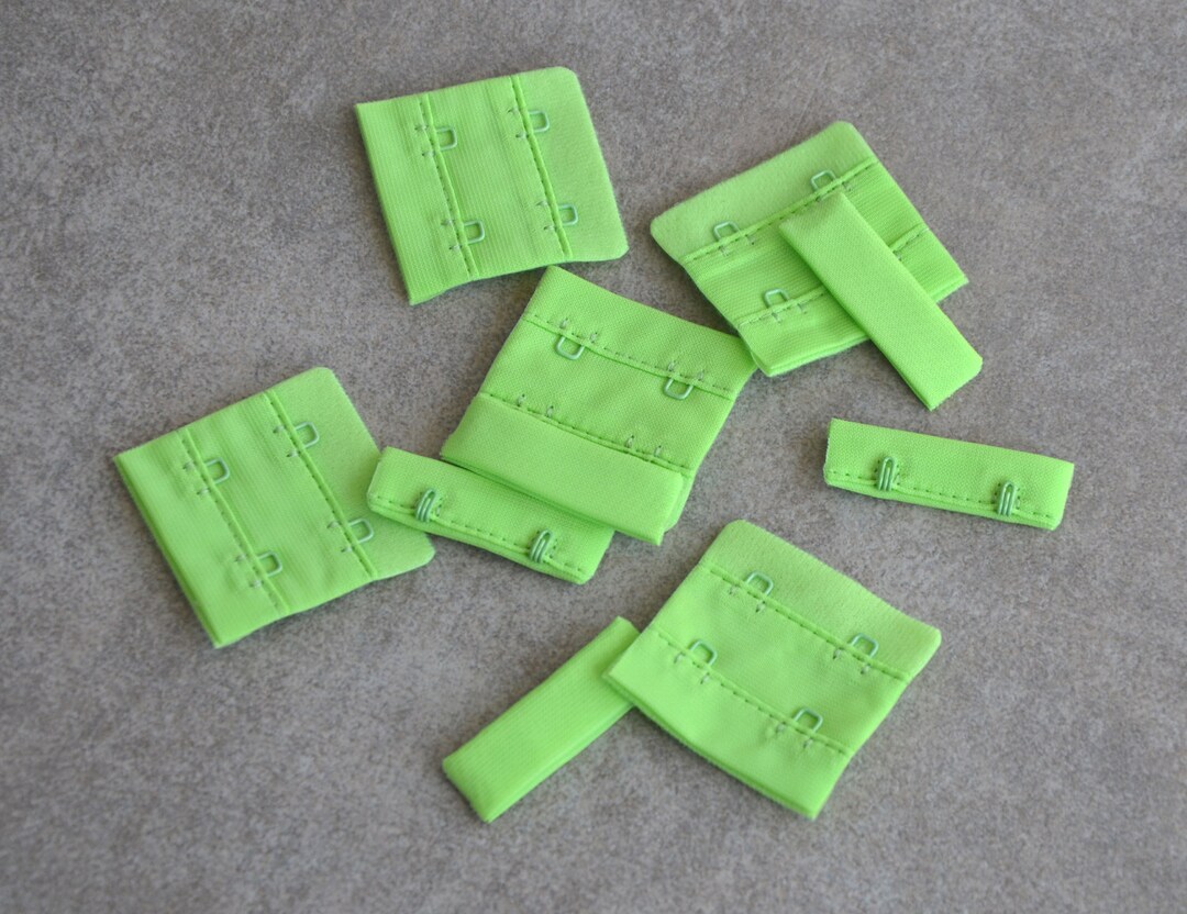 2x2 Bra Extenders, Green Hook and Eye Closure, Bra Making Supplies ...