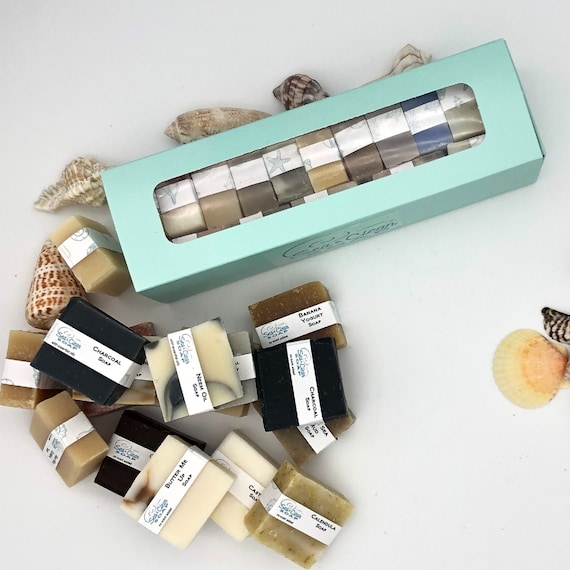 Soap Bars in a Gift Box 16 Sample Bars / Gift Giving Handmade | Etsy