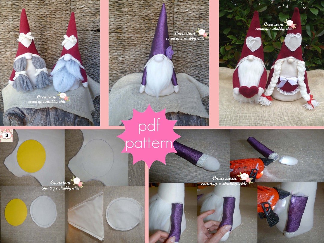 Gnome PDF Pattern, Gnome Tutorial, Gnome Pattern, Pdf Sewing Pattern ...