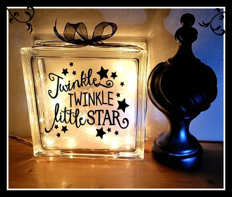 Twinkle Twinkle Little Star Lighted Block Nursery Gift Baby - Etsy