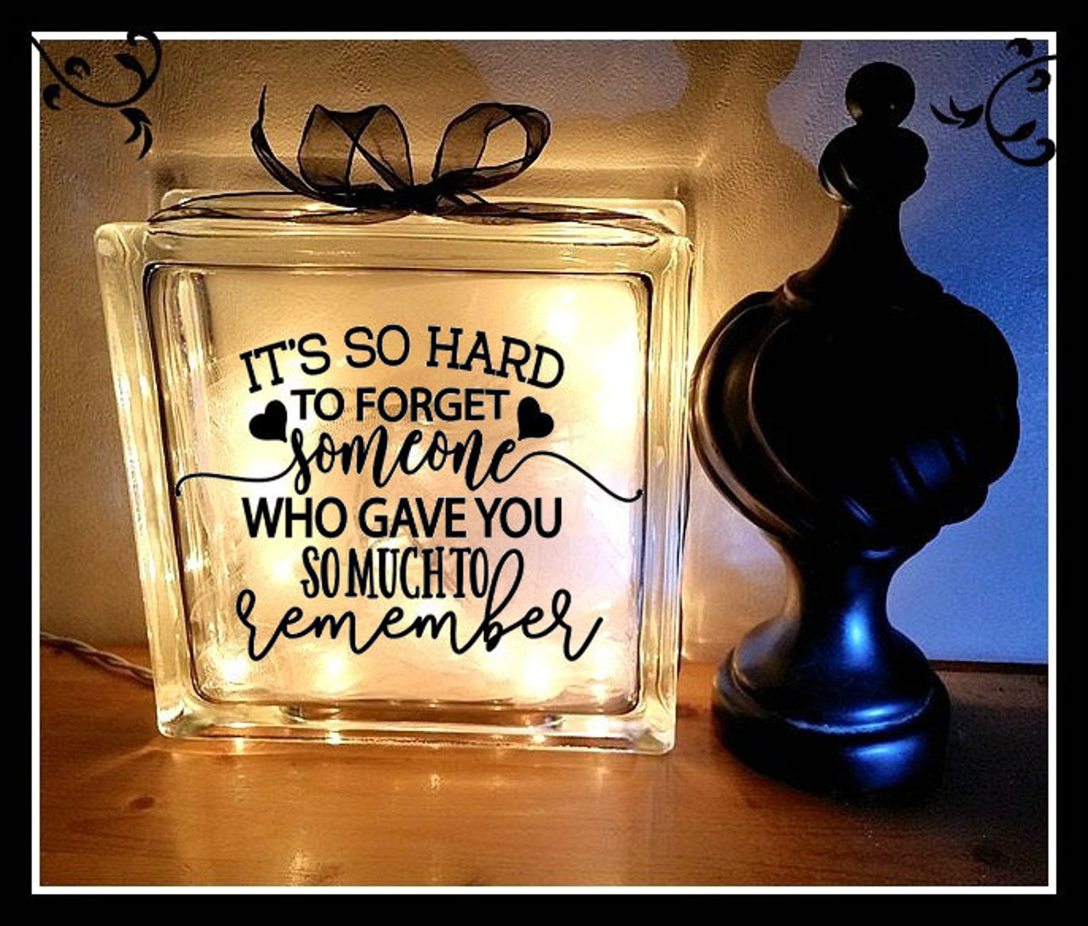 Memorial Glass Blocks Sympathy Gift Personalized Glass - Etsy