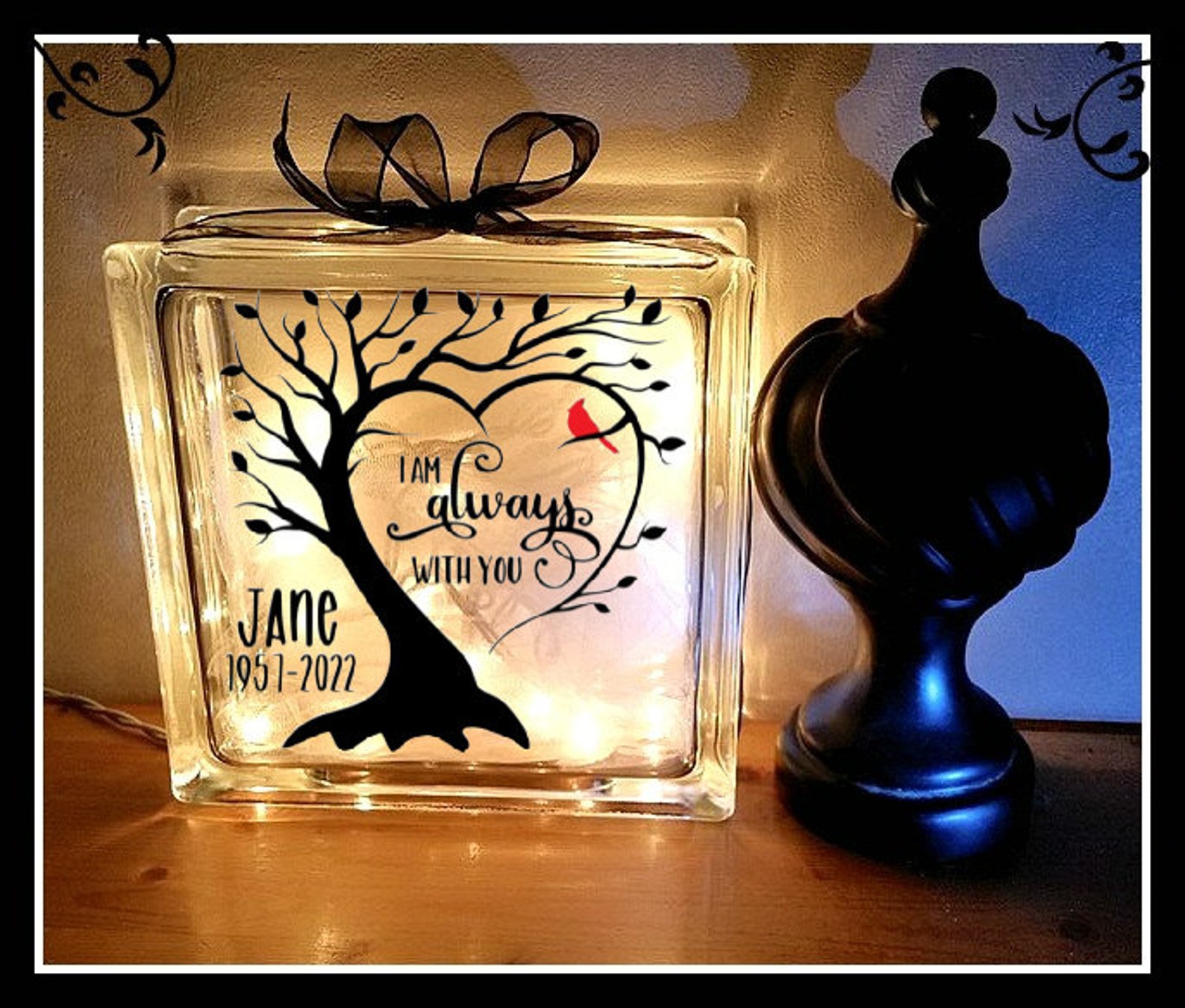 Memorial Glass Blocks Sympathy Gift Personalized Glass - Etsy