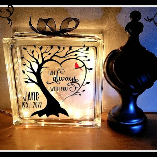 Memorial Glass Blocks Sympathy Gift Personalized Tribute - Etsy