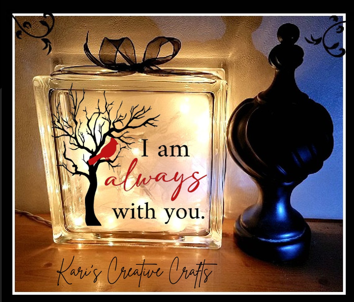 When a Cardinal Appears Cardinal Glass Block Memorial Glass - Etsy