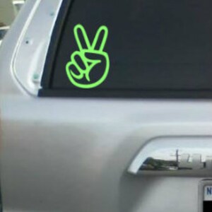 Peace Sign Car Decal Peace Sign With Flower Hand Peace - Etsy