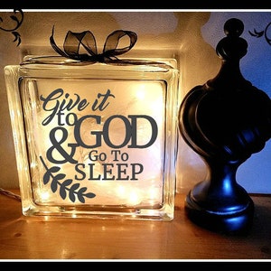 Religious Block, Glass Block, Religion, Spiritual Block, Night Light ...