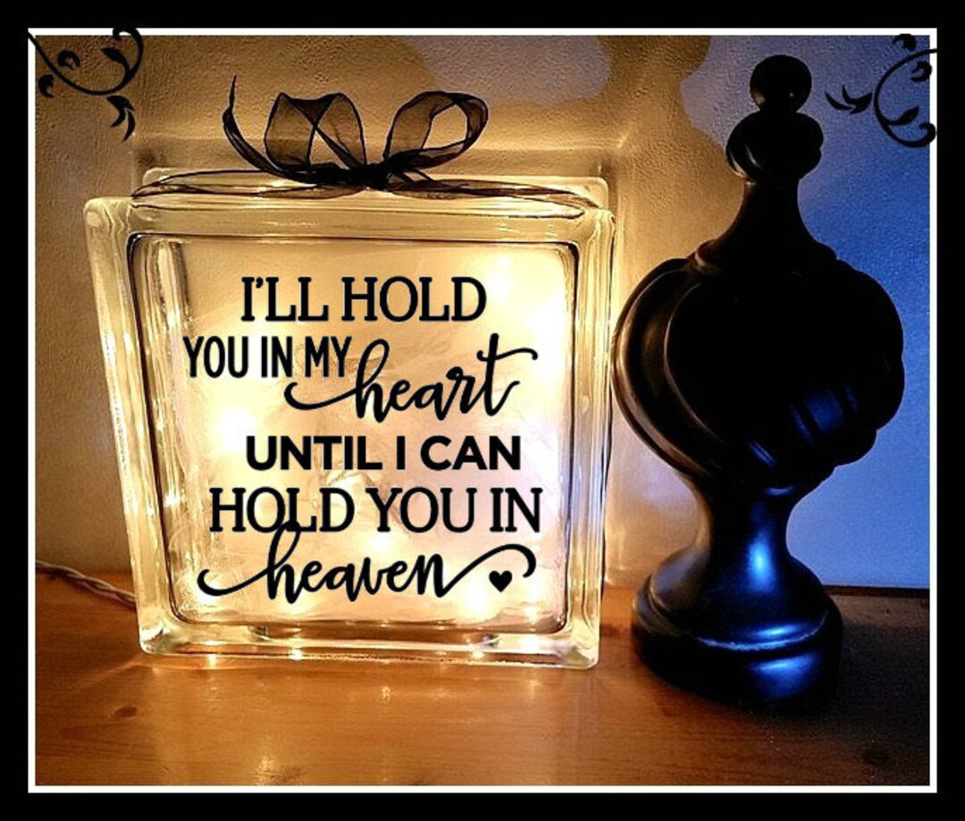 Memorial Glass Blocks, Sympathy Gift, Personalized Glass Block, Custom ...