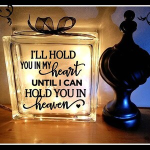 Memorial Glass Blocks, Sympathy Gift, Personalized Glass Block, Custom ...