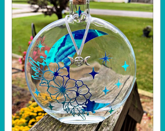 Moon Water Jar, Moon Water, Moon Water Bottle, Moon Ritual Spell, Herb ...