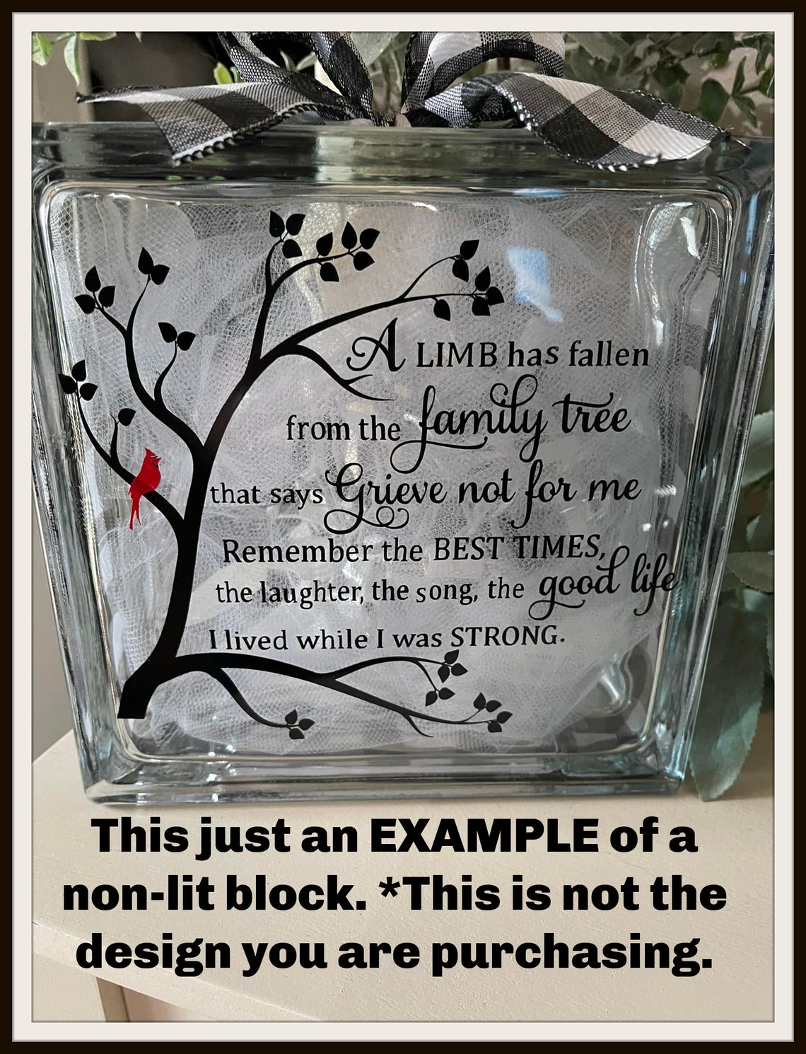 Memorial Glass Blocks Sympathy Gift Personalized Glass - Etsy