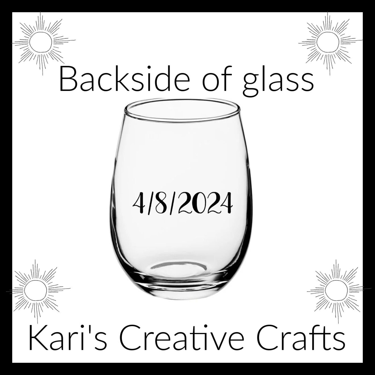 Solar Eclipse Wine Glass, Solar Eclipse, Eclipse Glass, Solar Eclipse ...