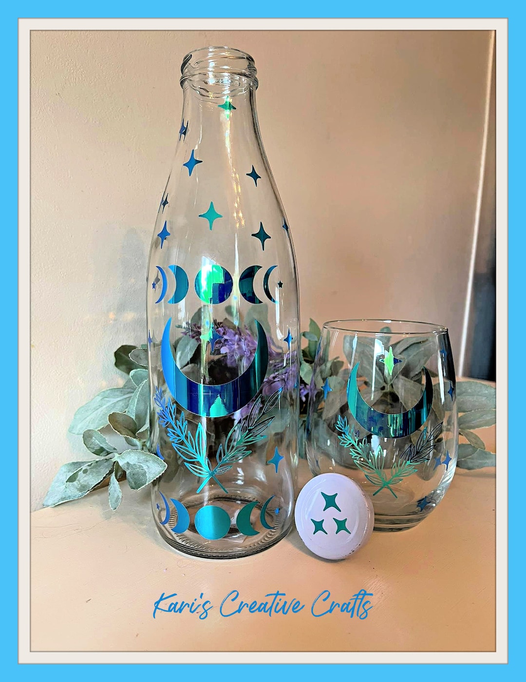 Crescent Moon Gift Moon Glass Personalized Gift Moon Water - Etsy