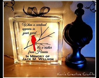 Memorial Glass Blocks - Etsy