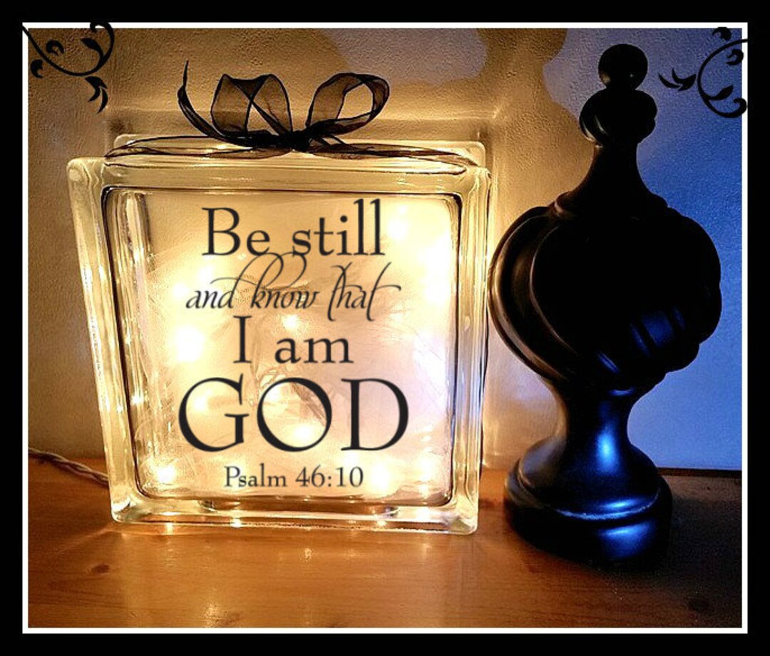 Religious Block, Glass Block, Religion, Spiritual Block, Night Light ...