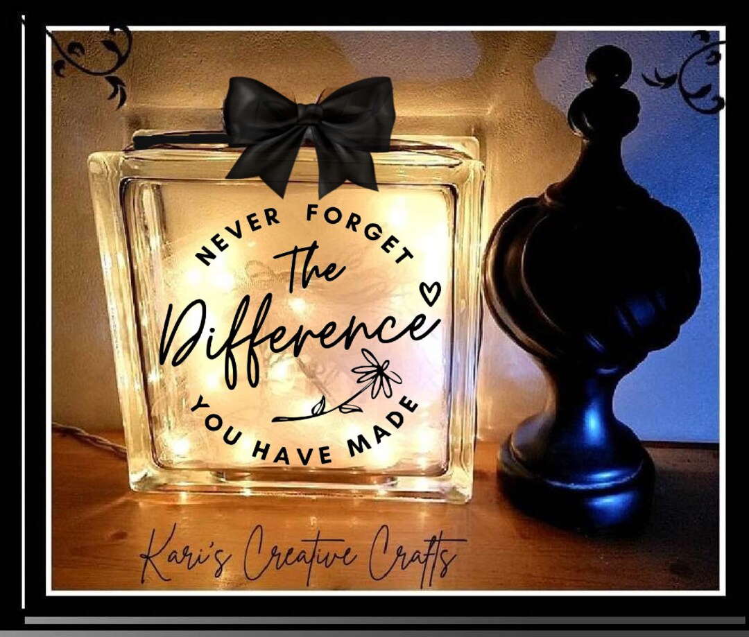 Never Forget the Difference You Have Made, Retirement Gift, Lighted ...