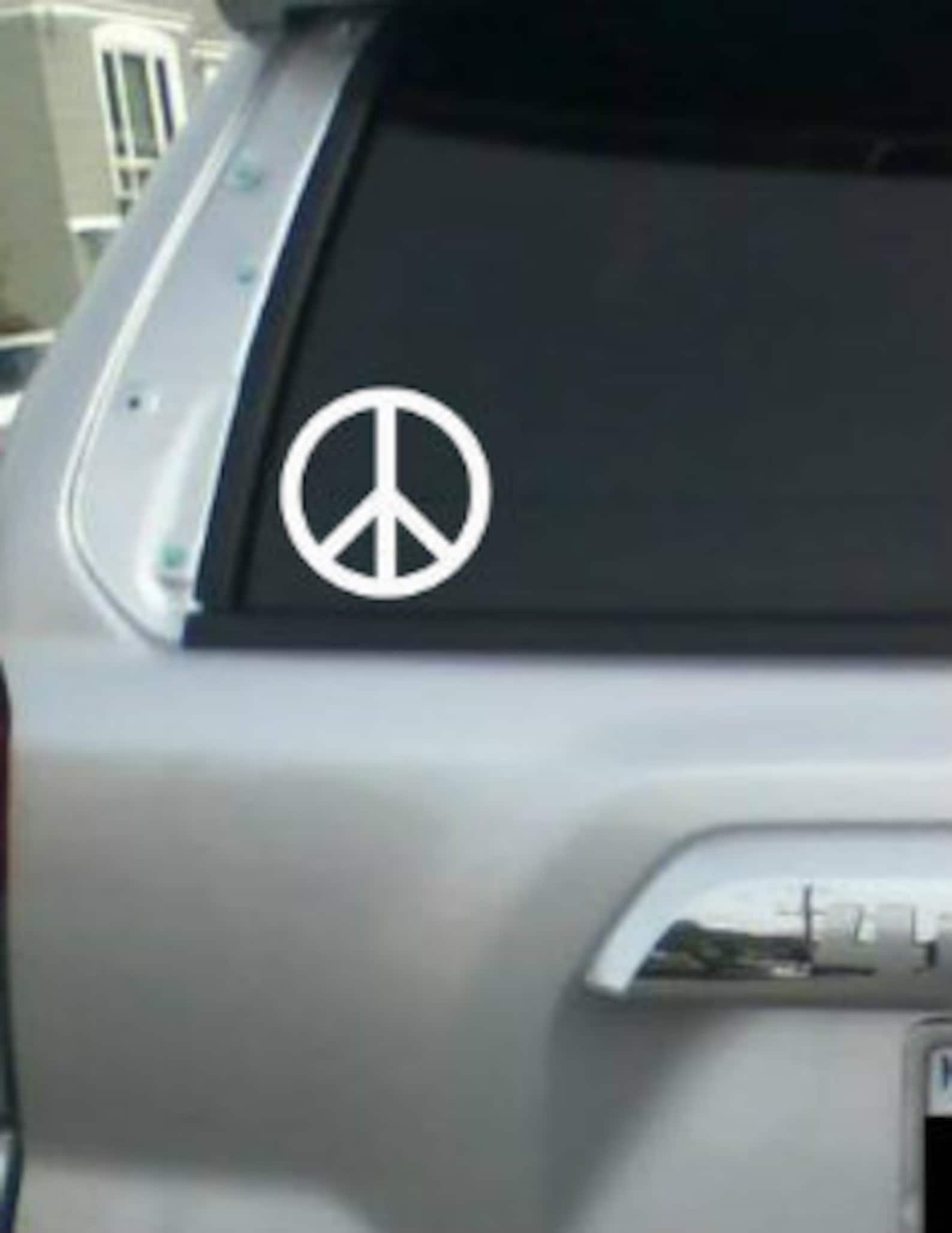 Peace Sign Car Decal Peace Sign With Flower Hand Peace - Etsy