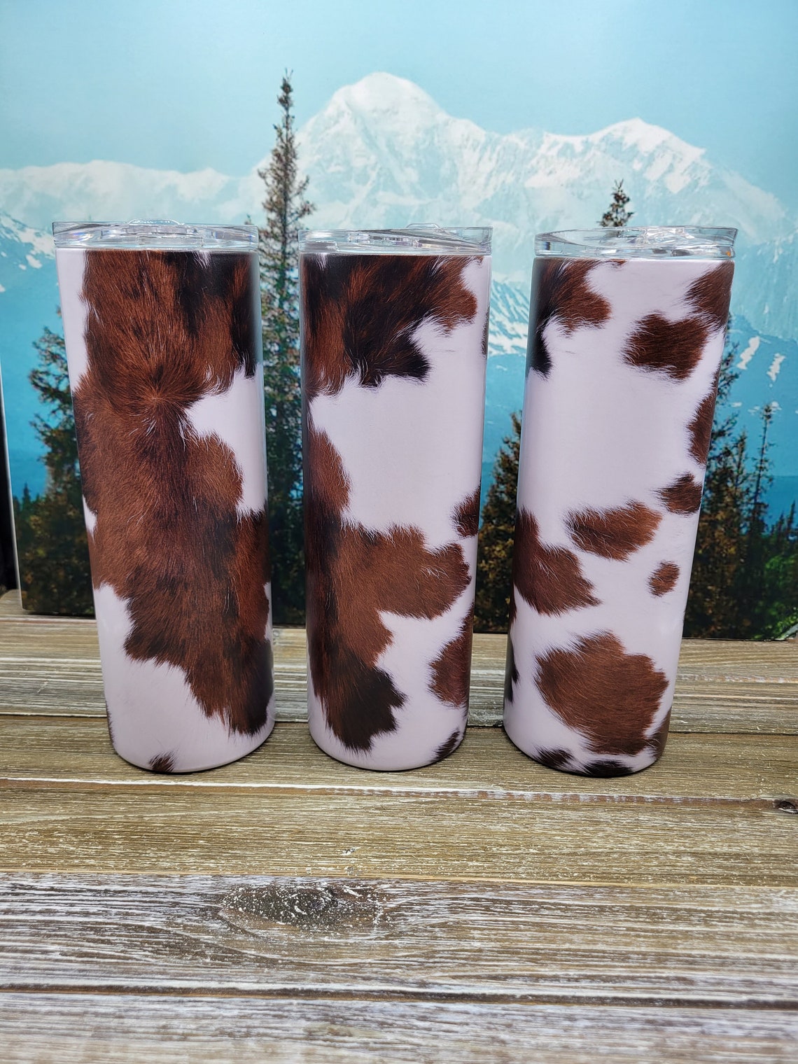 Cow Print Tumbler 20 Oz Cow Tumber Animal Print Tumbler | Etsy