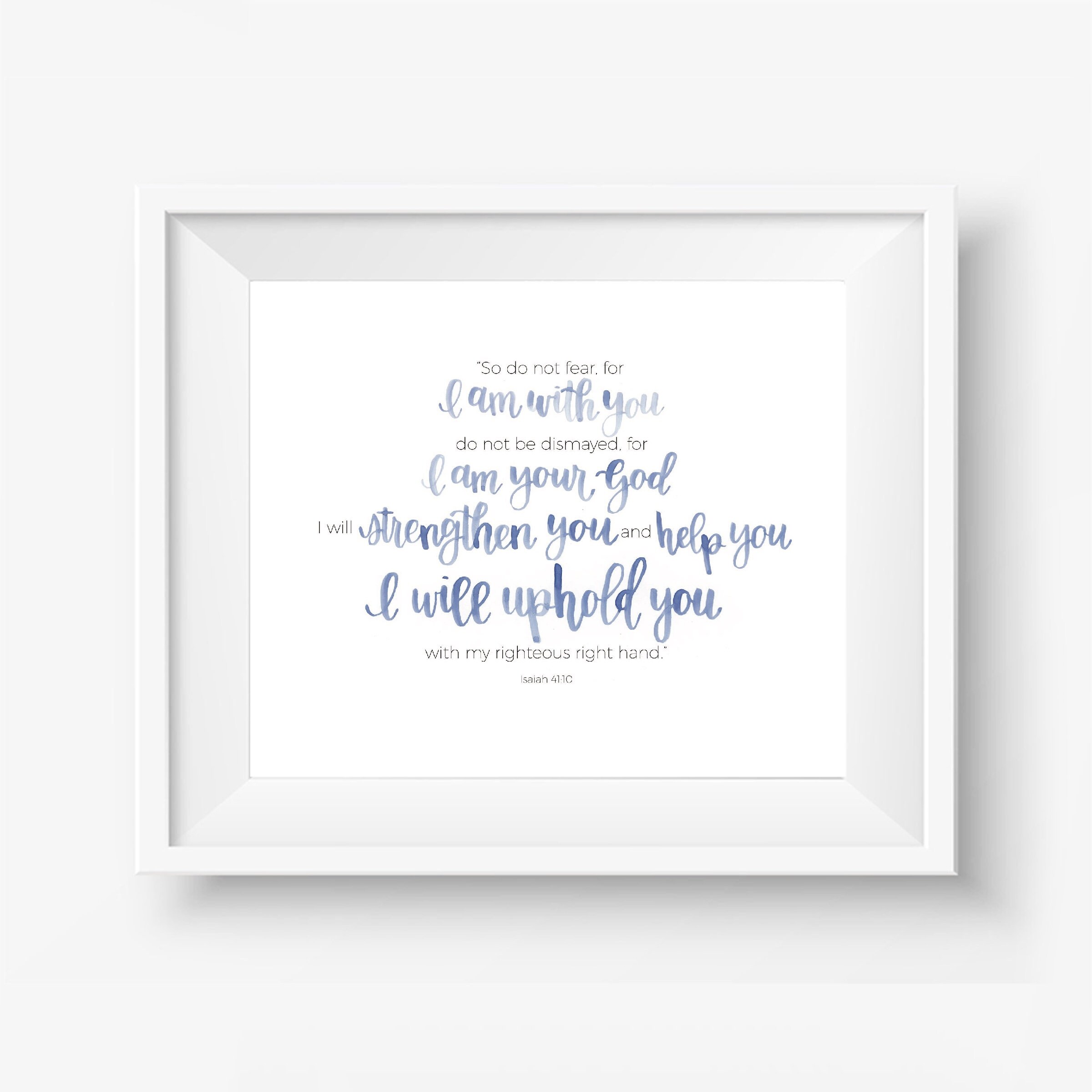 Set of 5 Digital Downloadable Hand-lettered Watercolor Bible Scripture ...