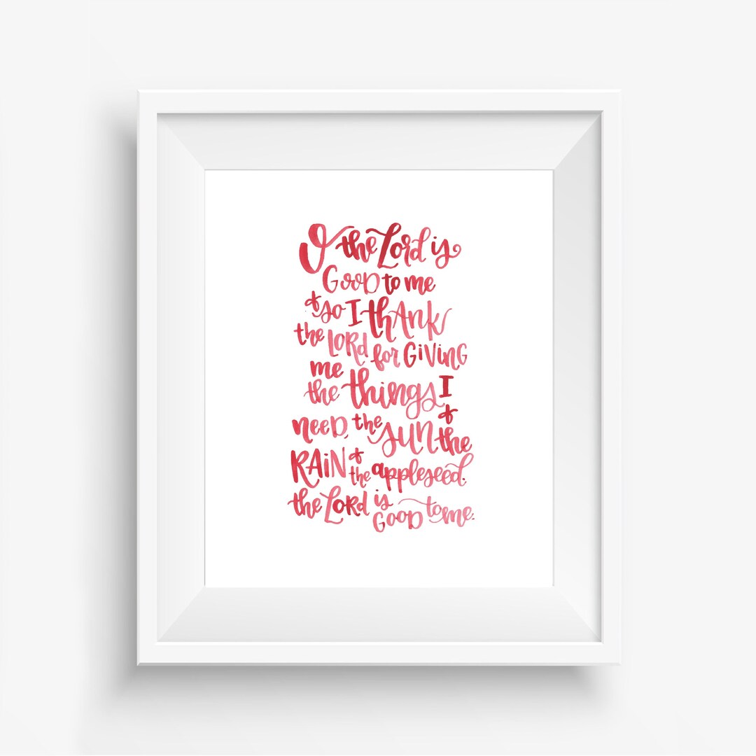 Johnny Appleseed Digital Downloadable Hand-lettered Watercolor Print - Etsy
