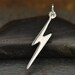 Sterling Silver Tiny Lightning Bolt Lightning Charm | Etsy