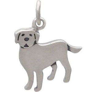 Sterling Silver Labrador Dog Charm, Dog Charm, Silver Dog Charm, Pet ...