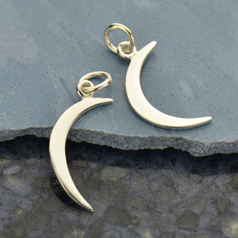 Sterling Silver Crescent Moon Jewelry Charm, Moon Charm, Moon Jewelry ...